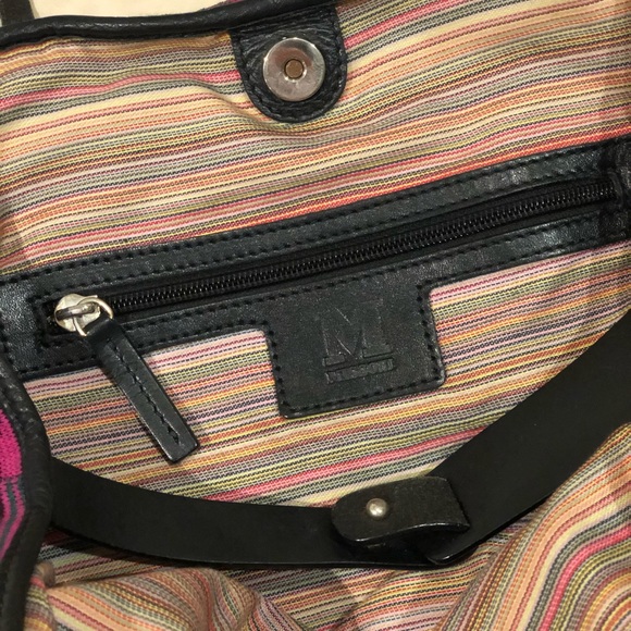 M by Missoni | Bags | Missoni Knit Shoulder Bag With Leather Trim | Poshmark